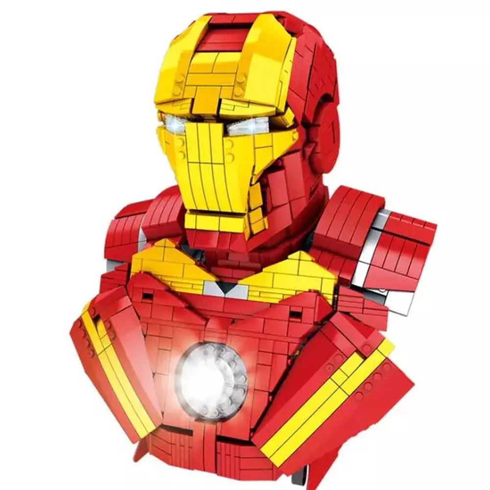 MOC Compatible 1383pcs+ Iron Man Busts Building Block Hero Bricks Toys ...