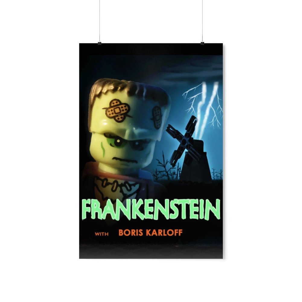 MOC Compatible Frankenstein Movie Wall Art POSTER ONLY – Jurassic Bricks