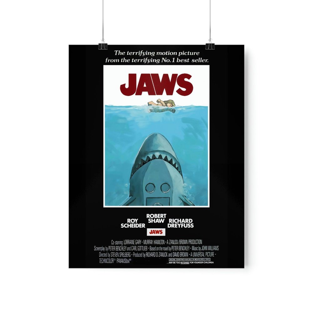 MOC Compatible Jaws Movie Wall Art POSTER ONLY – Jurassic Bricks