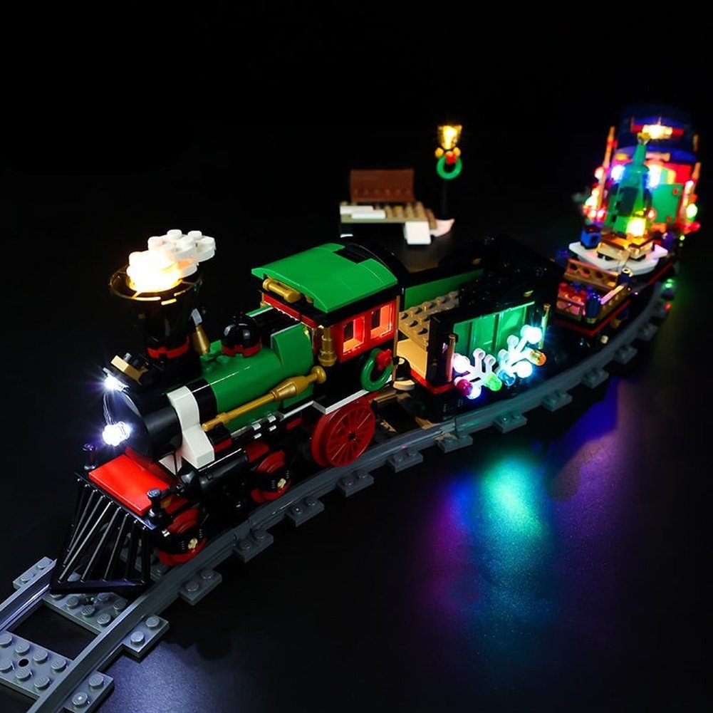 MOC Compatible LED Lighting Set DIY toys 10254 Winter Holiday Train Ra ...