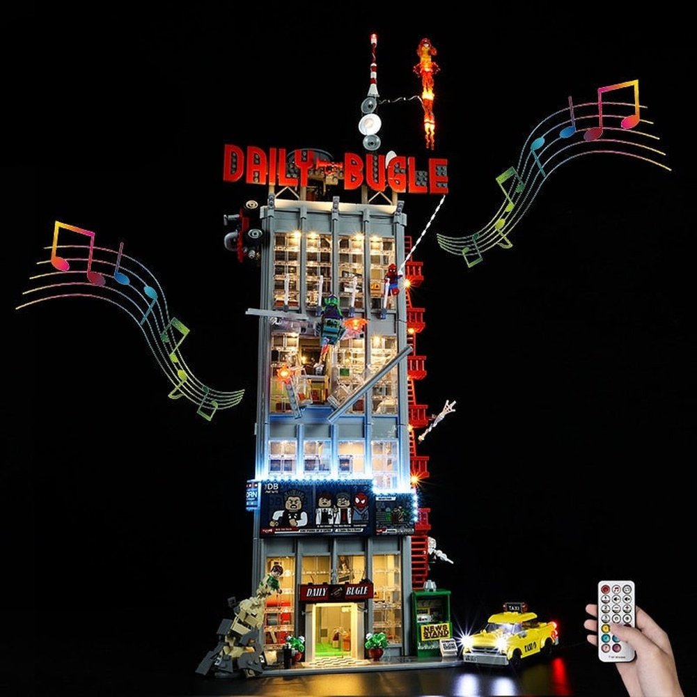 MOC Compatible LED Lighting Set DIY toys 76178 Daily Bugle Building Bl ...
