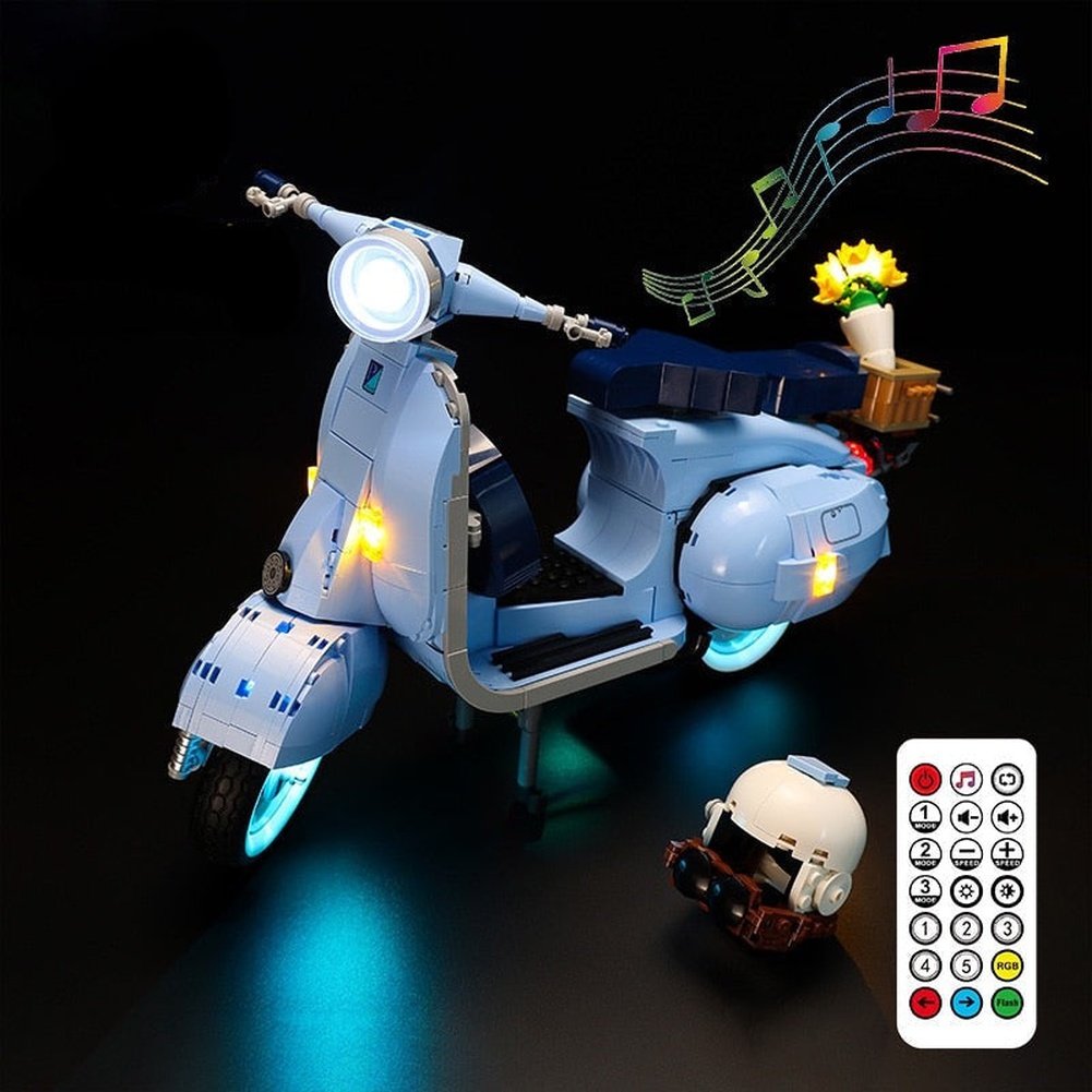 MOC Compatible LED Lighting Set DIY toys Creator Expert 10298 Vespa 12 ...