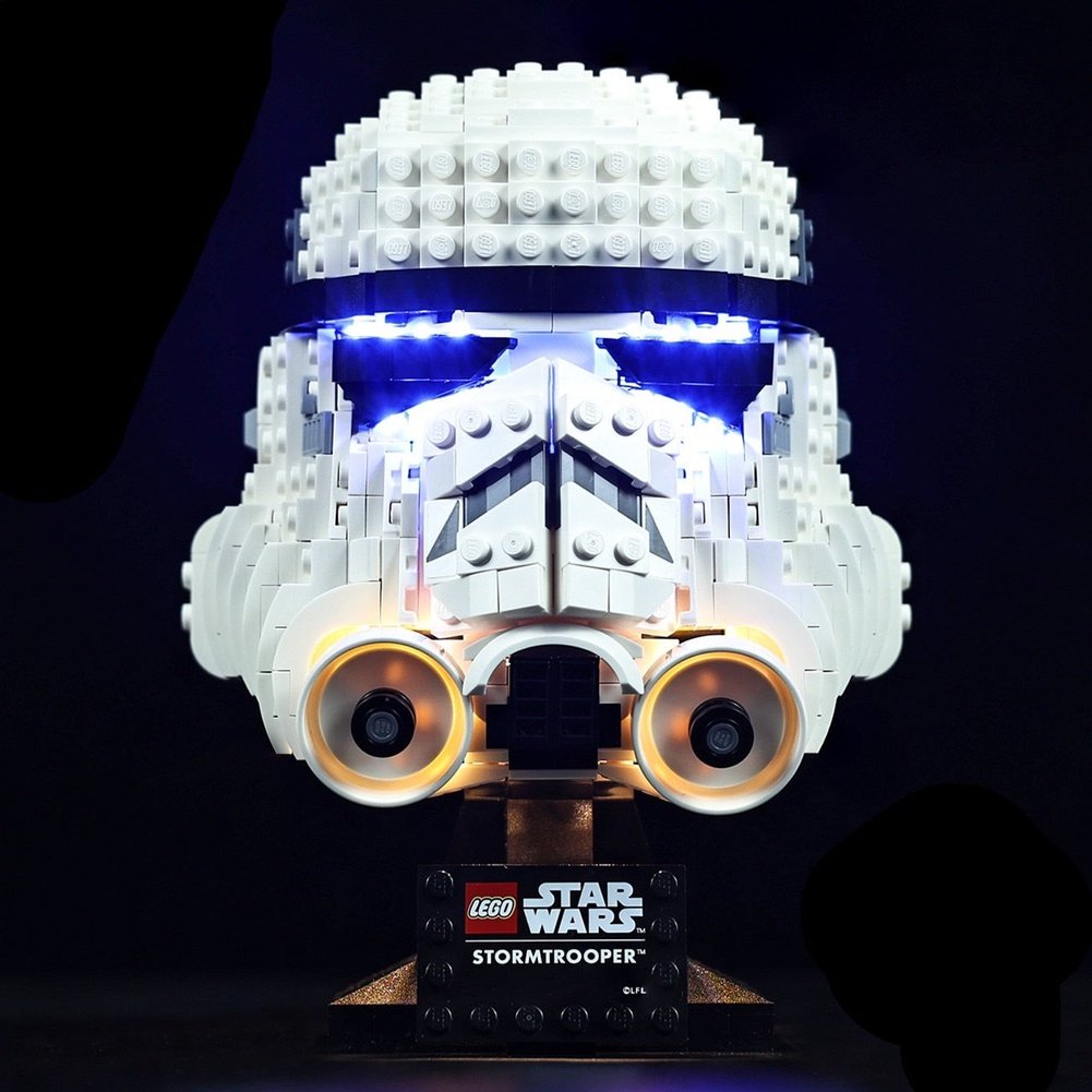 MOC Compatible LED Lighting Set DIY toys Stormtrooper Helmet 75276 Blo ...