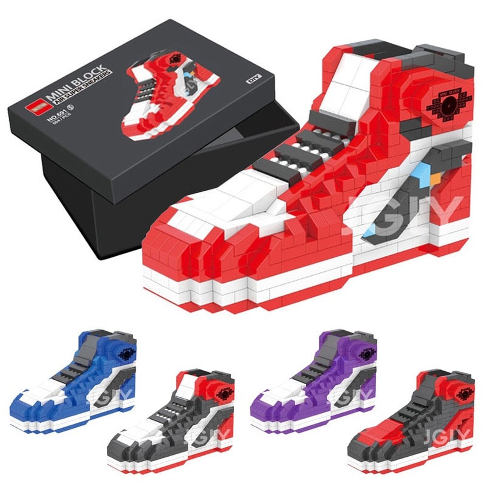 MOC Compatible Mini Building Block Sport Basketball Shoes Sneakers Mod ...