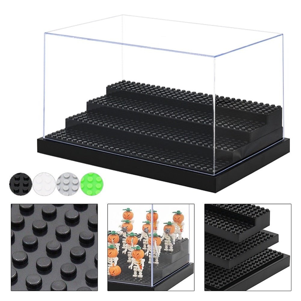 MOC NON Display: 3/4 Steps Building Blocks Bricks Acrylic Display Case ...
