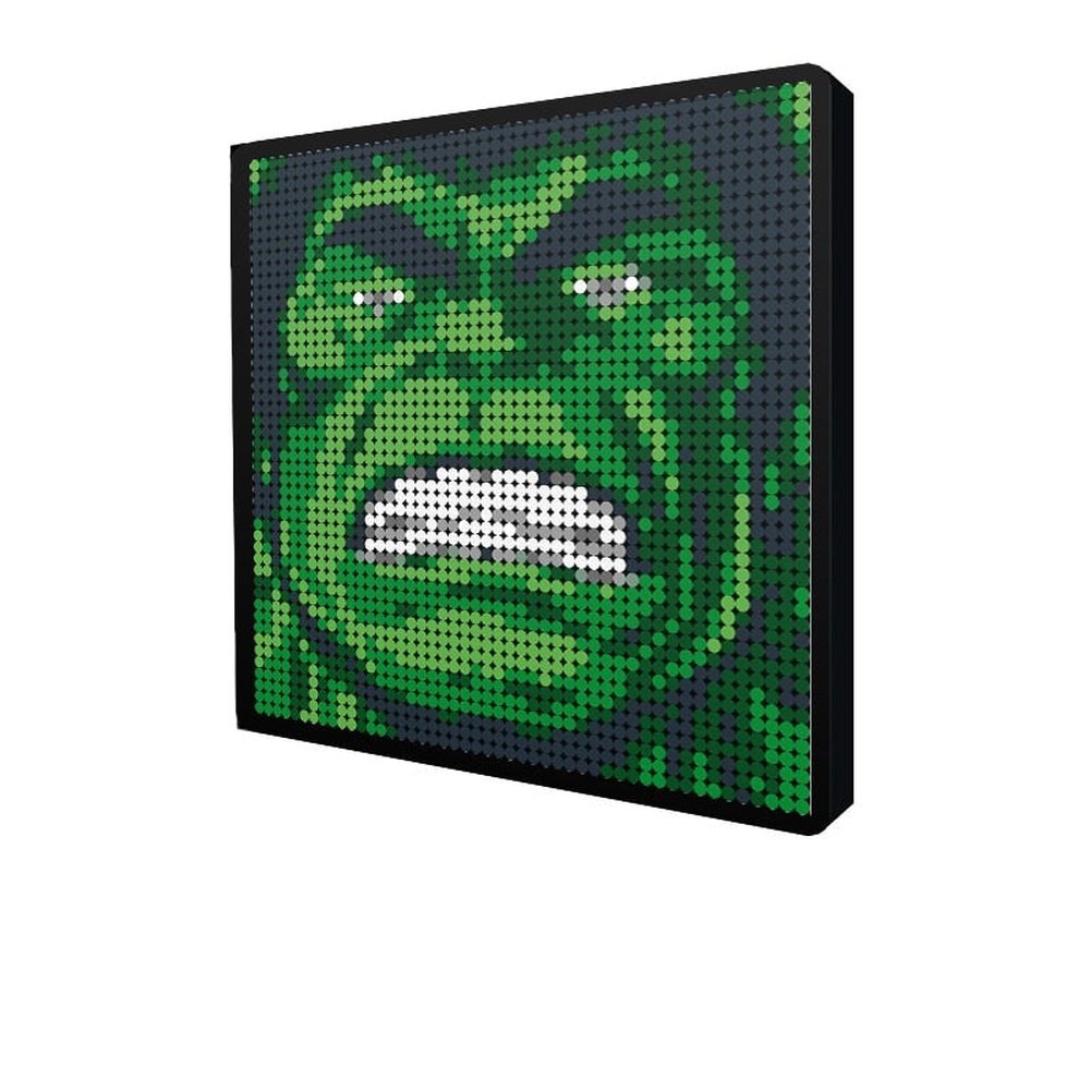 MOC Compatible Pixel Art Mosaic Painting MOC Set DIY Hulkinged Green g ...