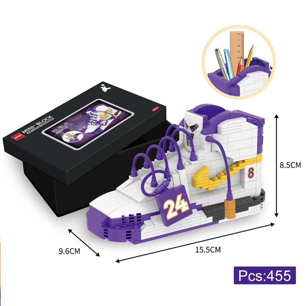 MOC NON Sport Basketball Shoes Building Blocks Sneakers Models Pen Con ...