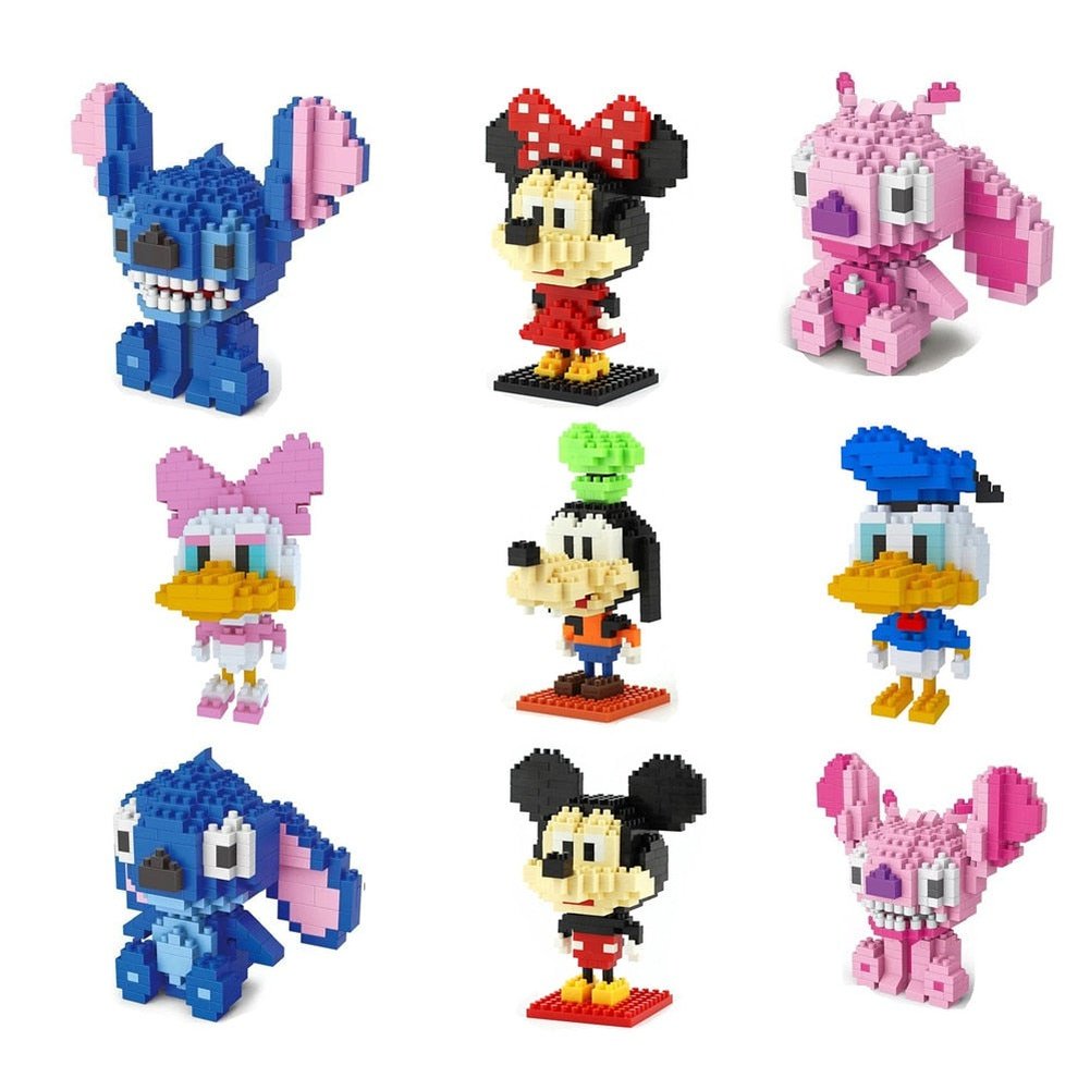 MOC Compatible Stitch block brick toy building Mini Minnie Mickey bloc ...