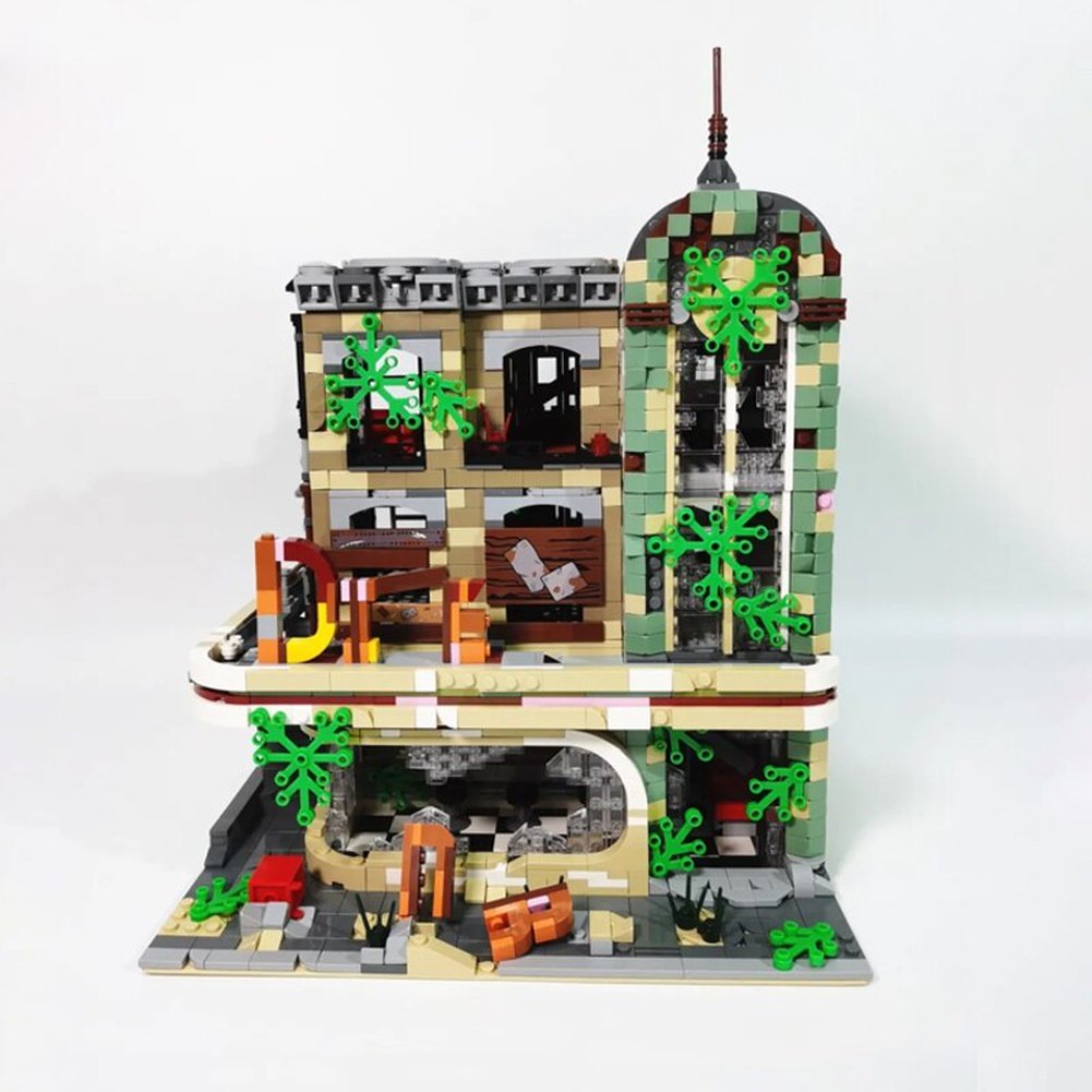 MOC Compatible Super 18k Ruin Restaurant K125 Doomsday City Street Vie ...